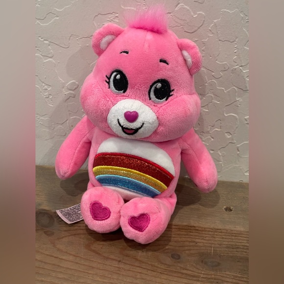 Care Bears | Toys | Care Bear 222 Cheer Bright Pink Rainbow Tummy ...
